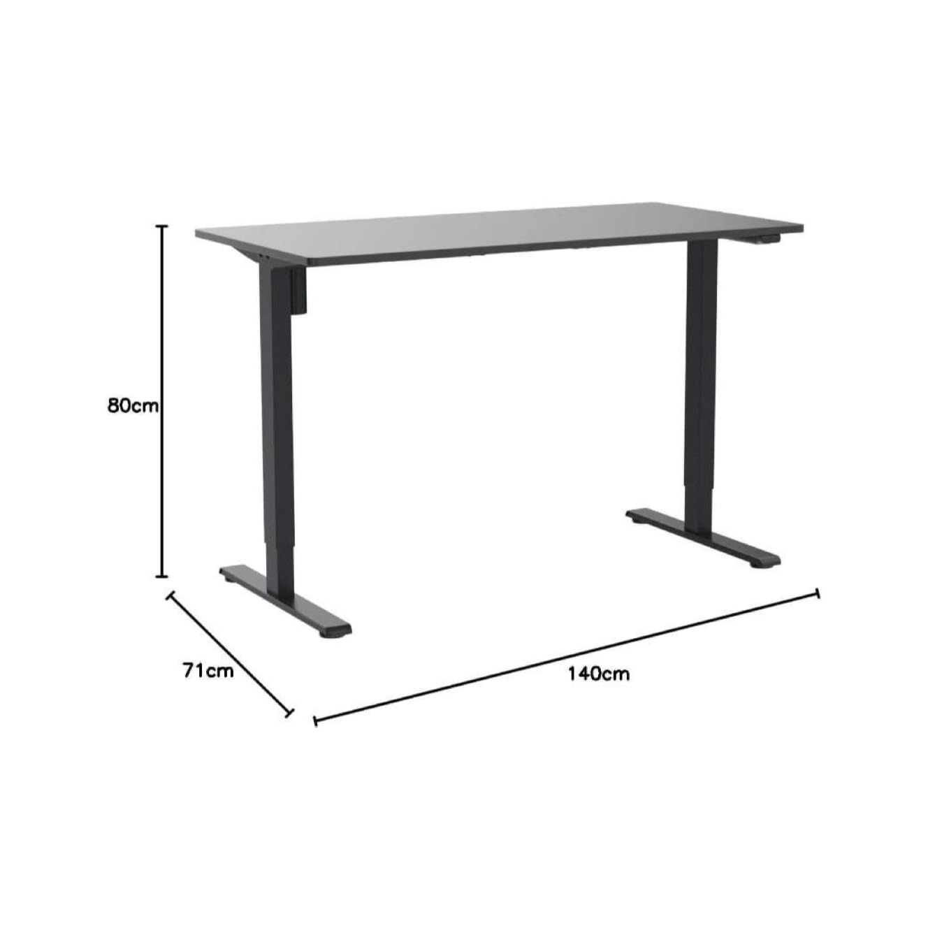 FLEXISPOT EC1 Stand Up Desk 55 x 28 Inches Workstation Home Office Computer Standing Table Height Adjustable Desk (Black Frame + 55" Black Top 2 Packages)