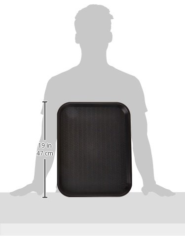 Winco Fast Food Tray, 14-Inch by 18-Inch, Black