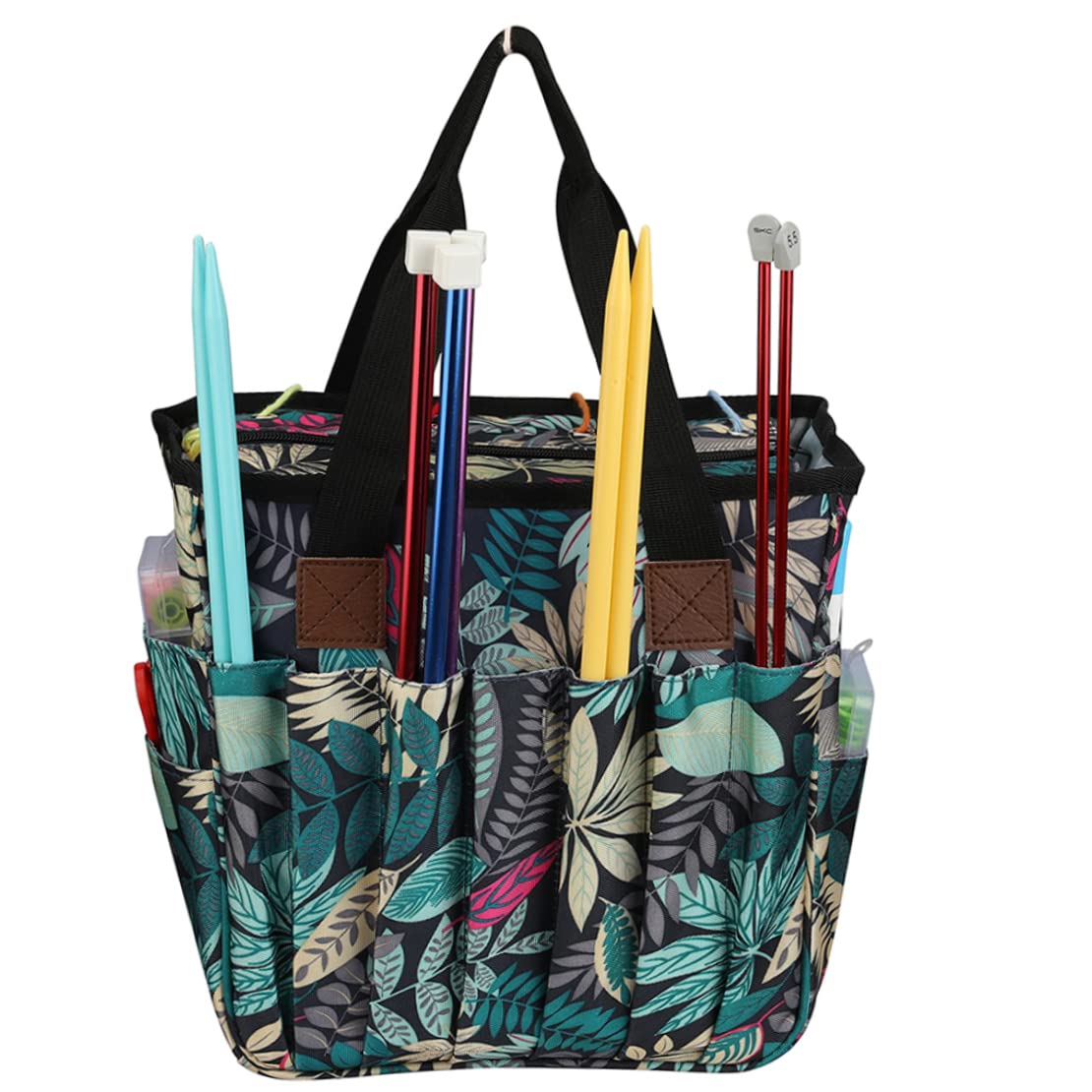 Gcroet Yarn Bag Knitting Tote Wool Storage Portable for Carrying Projects Crochet Hooks Knitting Needles Yarn Tote Bag,Knitting Bag,Yarn Bag,Wool Storage Bag,Yarn Storage Bag