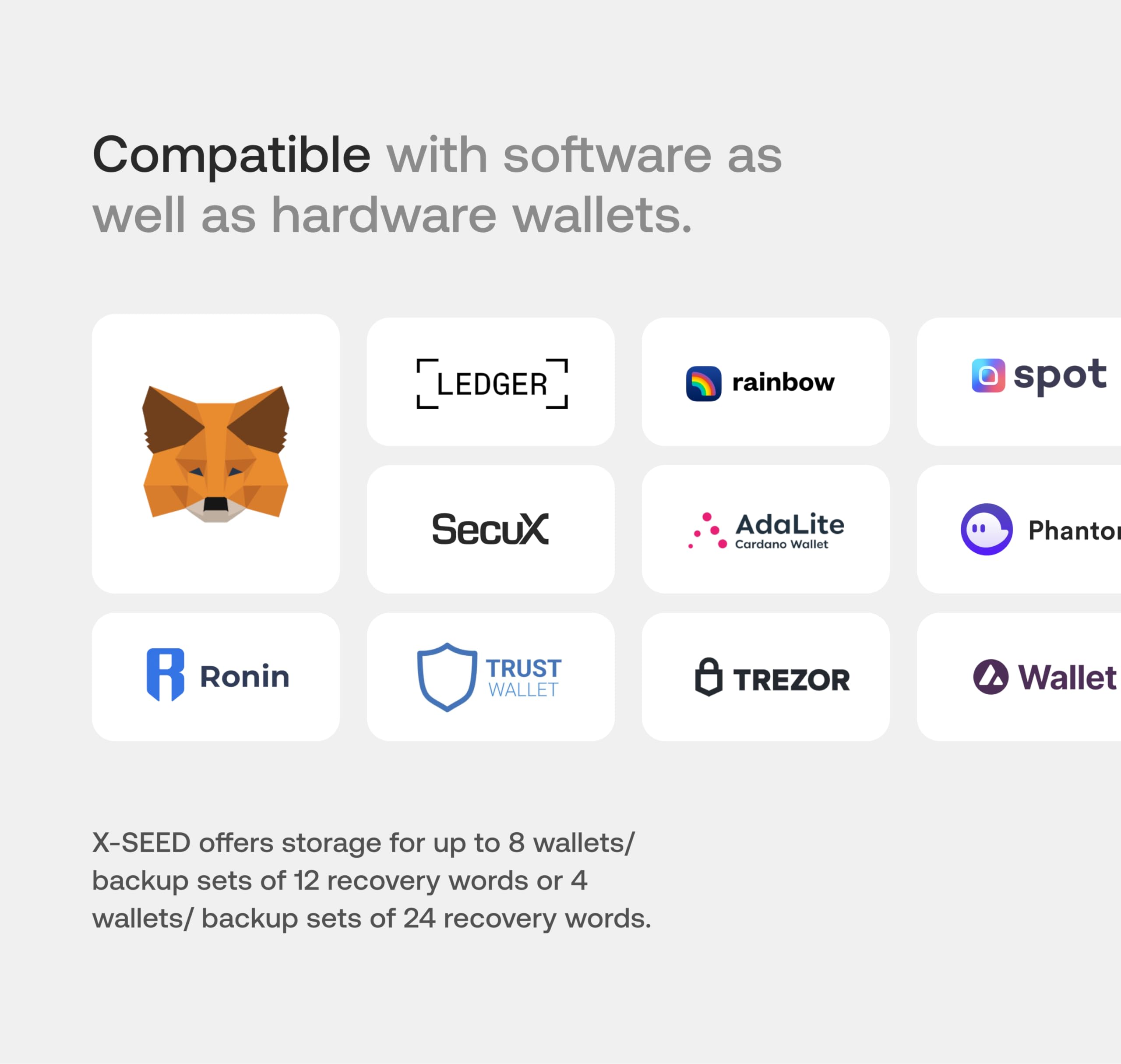 SecuX – XSEED Plus - Secure Bitcoin Wallet Crypto Seed Storage Steel Plates (Steel Punch Set Included) Compatible with SecuX, Ledger, Trezor Hardware Wallets