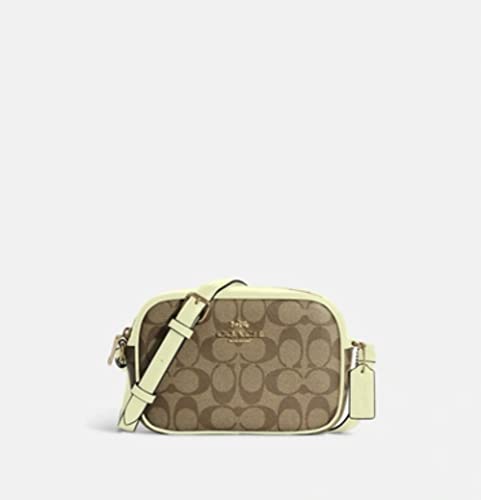 Coach Women's Mini Jamie Camera Bag (Signature Canvas Khaki Pale Lime)