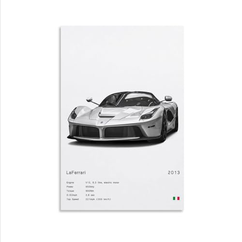 Car Poster Ferrari F40 Supercar Posters Racing Car Canvas Wall Art For Boy's Bedroom SuperCar Wall Decor Unframe-style 16x24inch(40x60cm)
