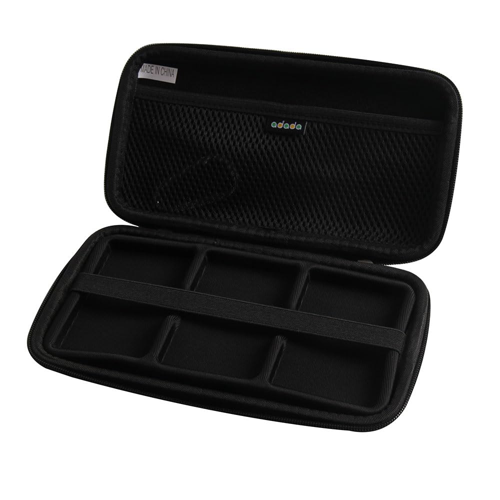 Adada Hard Travel Case for Samsung T7 / T7 Touch Portable SSD 1TB 2TB 500GB USB 3.2 External Solid State Drive Case for 3 Hard Drives (Black)