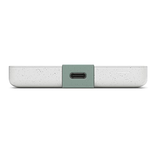 Seagate Ultra Touch HDD 2TB External Hard Drive - 7mm, Cloud White, Post-Consumer Recycled Material, 6mo Dropbox and Mylio, Rescue Services (STMA2000400)