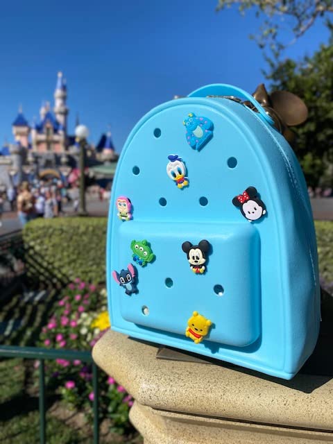 Happy Home Silicone Women Backpack With Charms-Small Travel Crossbody Bag Lightweight Durable Waterproof (Light Purple)