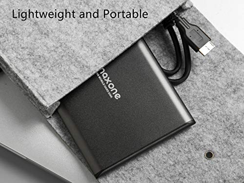 Maxone 2TB Ultra Slim Portable External Hard Drive HDD USB 3.0 Compatible with PC, Laptop - Charcoal Grey