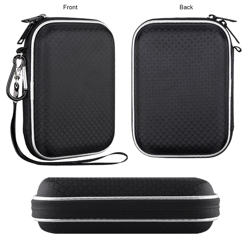 Lacdo Hard Drive Carrying Case for Maxone Ultra Slim Portable External Hard Drive HDD USB 3.0 160GB 250GB 320GB 500GB 1TB 2TB EVA Shockproof Protective Storage Travel Bag, Black