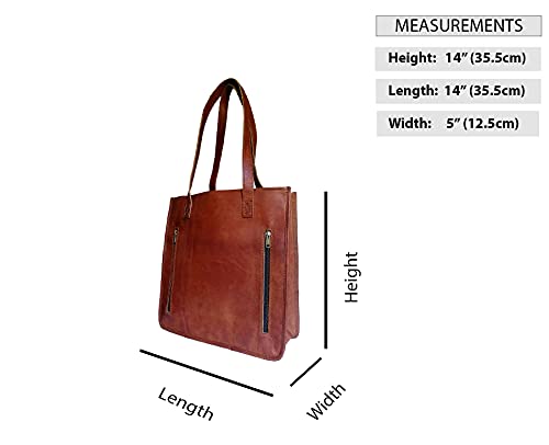 Madosh, Women's Genuine Leather Tote Shoulder Bag Ladies Purse Handbag Fashion Top Handle Casual Work Bag