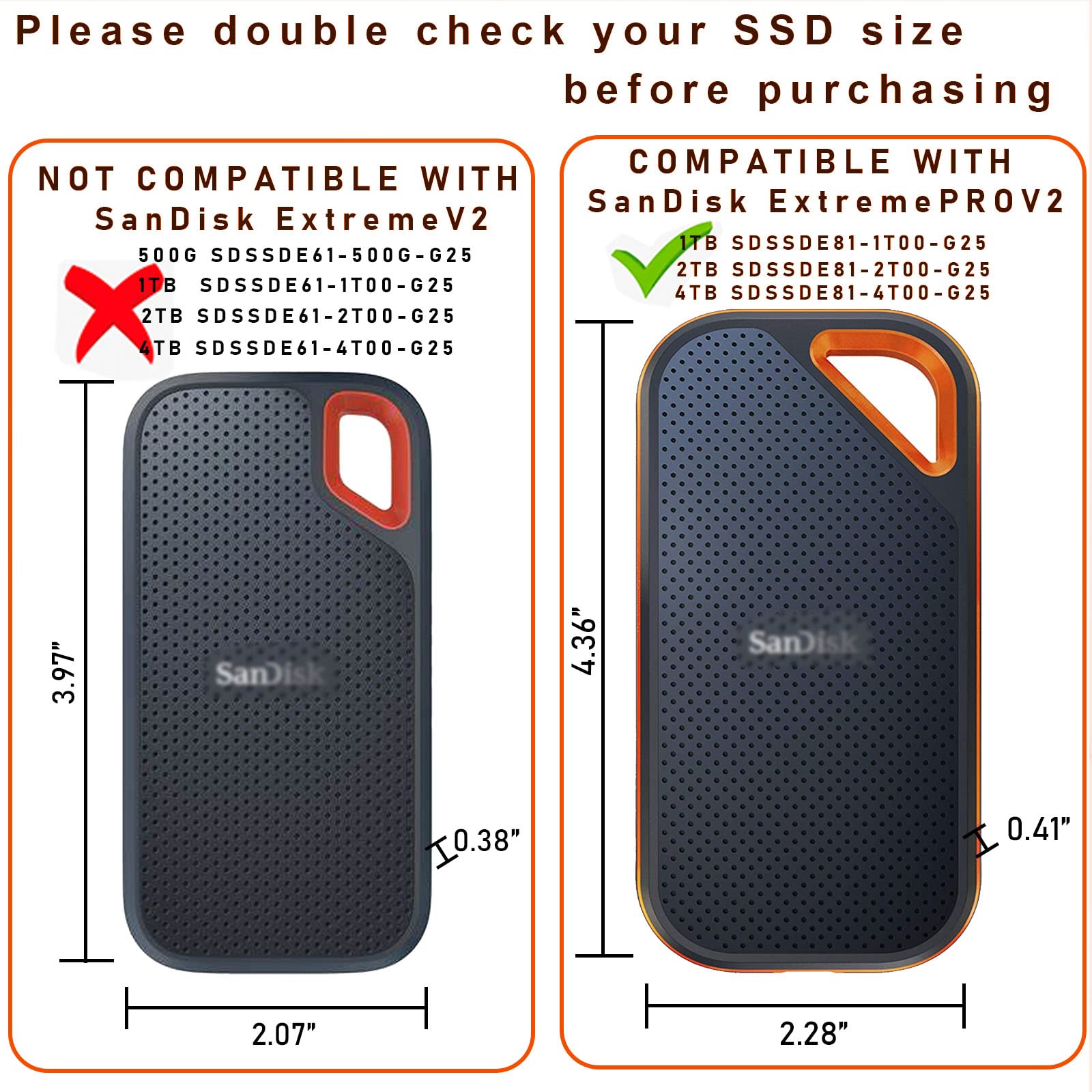 LEFXMOPHY Extreme Pro Case Replacement for SanDisk E81 1TB 2TB 4TB Portable SSD - Up to 2000MB/s V2 New Gen Soft Silicone Portective Skin Sleeve (Not fit for E61) Black