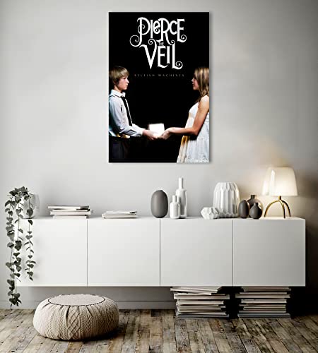 Pierce The Veil Posters Selfish Machines Album Cover Canvas Art Wall Pictures for Modern Office Prints 12" x 18" Unframed WXHYZZ