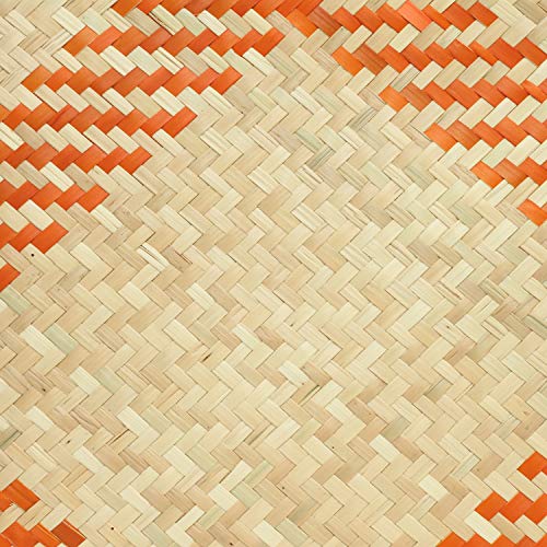 MAYANSHUL Mexican handbag Palm Leaf for Women | Handcrafted by Mexican Artisan | Summer Beach Tote Bag |100% Ecological | Beige and Orange color | Lightweight