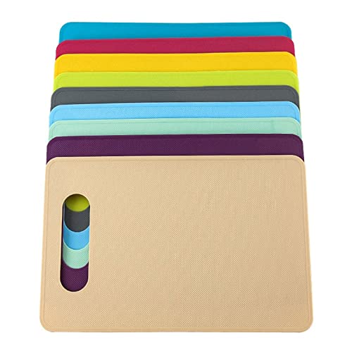 GULRUH Wood Cutting Boards for Kitchen, Plastic Cutting Board Foods Classification Boards Outdoors Camping Vegetable Fruits Meats Bread Cutting Chopping Blocks (Color : Gray)