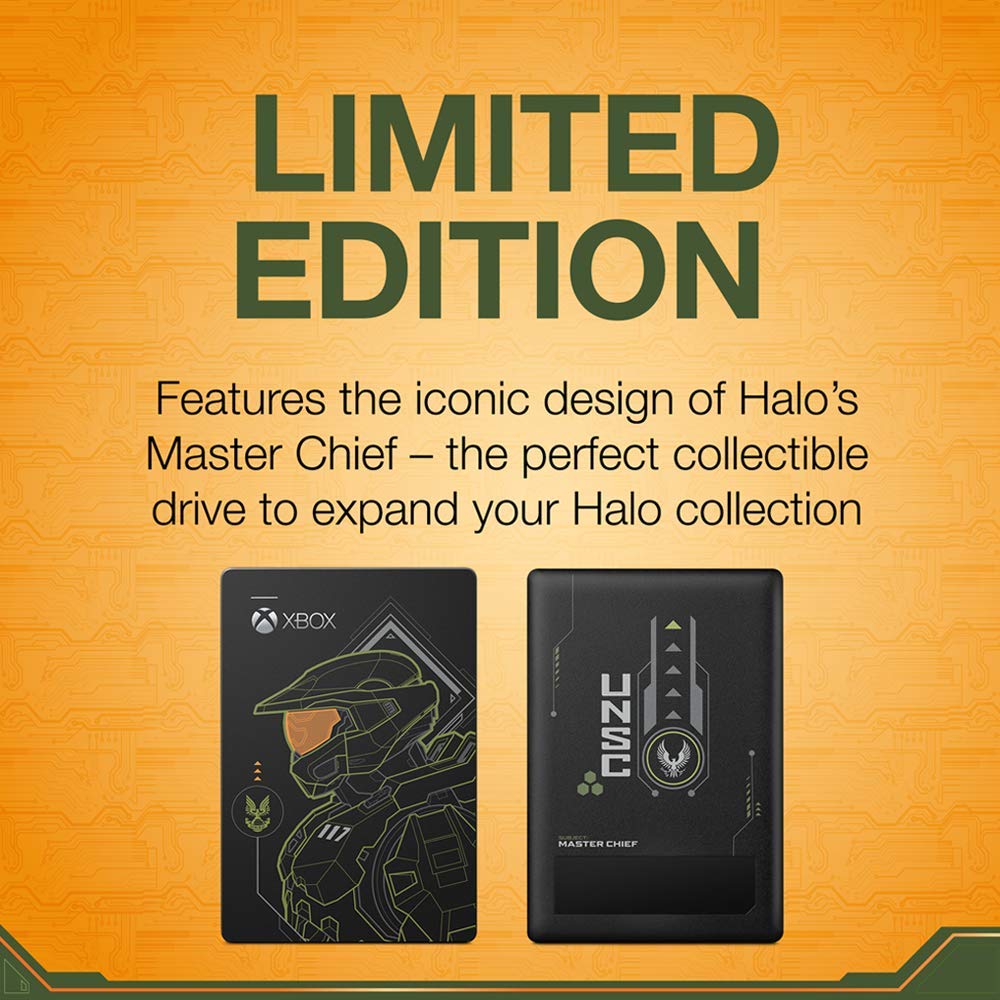 Seagate Game Drive for Xbox Halo - Master Chief LE 2TB External Hard Drive Portable HDD - USB 3.2 Gen 1 Designed for Xbox One, Xbox Series X, and Xbox Series S (STEA2000431) (Renewed)