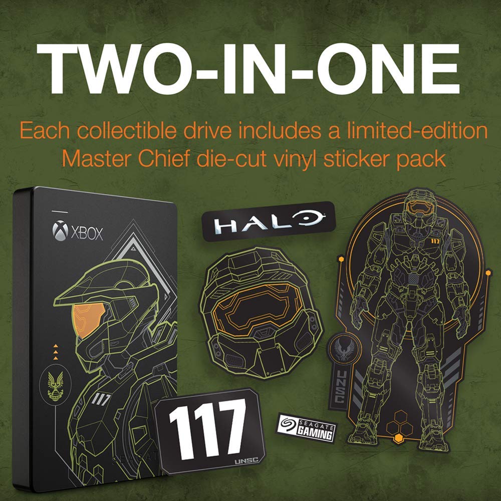 Seagate Game Drive for Xbox Halo - Master Chief LE 2TB External Hard Drive Portable HDD - USB 3.2 Gen 1 Designed for Xbox One, Xbox Series X, and Xbox Series S (STEA2000431) (Renewed)