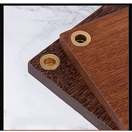 GULRUH Wood Cutting Boards for Kitchen, Ebony Wood Cutting Board, Solid Wood Cutting Board, Kitchen Household Vegetable Cutting Square Thickened Whole Wood Cutting Board