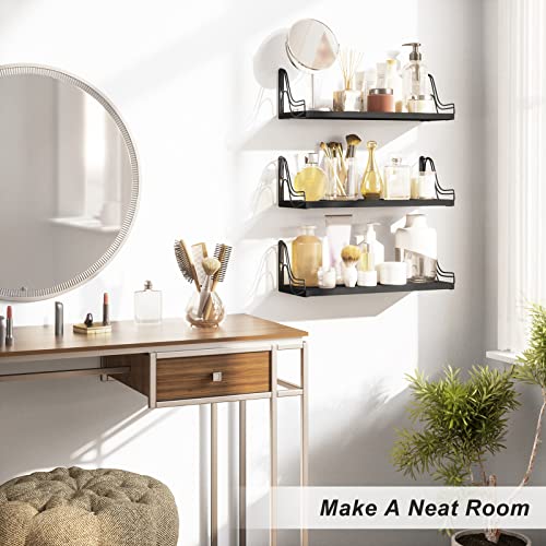 SRIWATANA U Shelves Wall Mounted Set of 3 and Large Floating Shelves Set of 3 (Contains 2 Items)