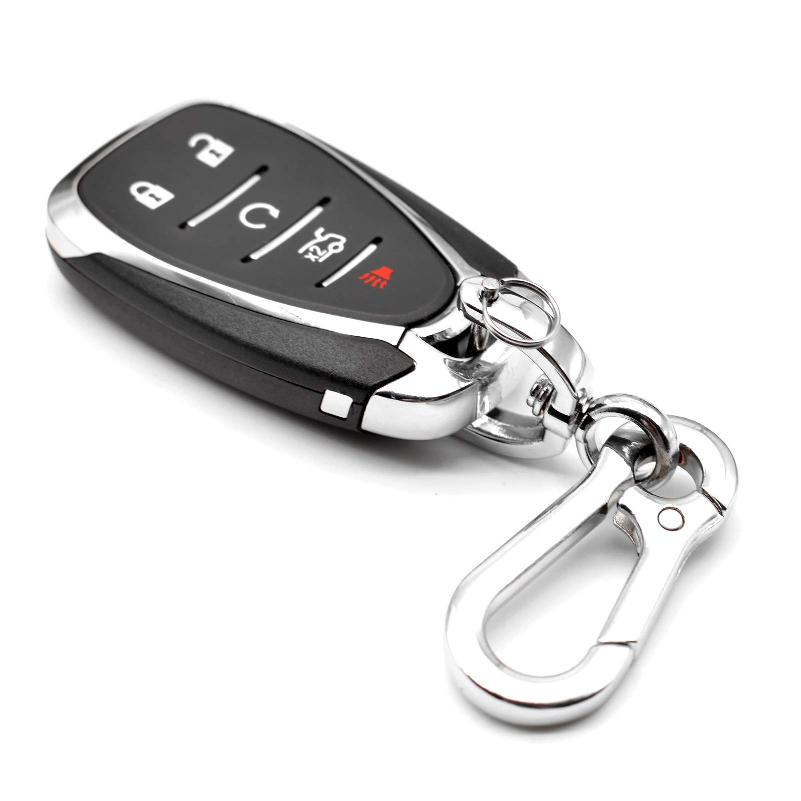 INFIPAR Car Keychain Metal Key Chain for Car Fob Key Ring Key Clip with Horseshoe Shaped Anti-Lost D-Ring for Men and Women 2 Pack