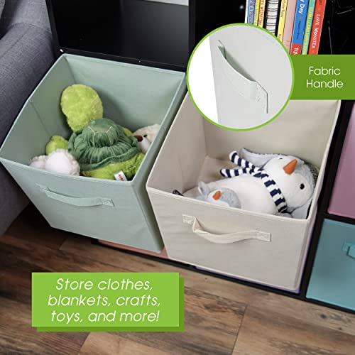7Penn Basket Cube Storage Bins - 6pk Pastel 10in Square Collapsible Fabric Storage Cubes Organizer Bins for Playroom