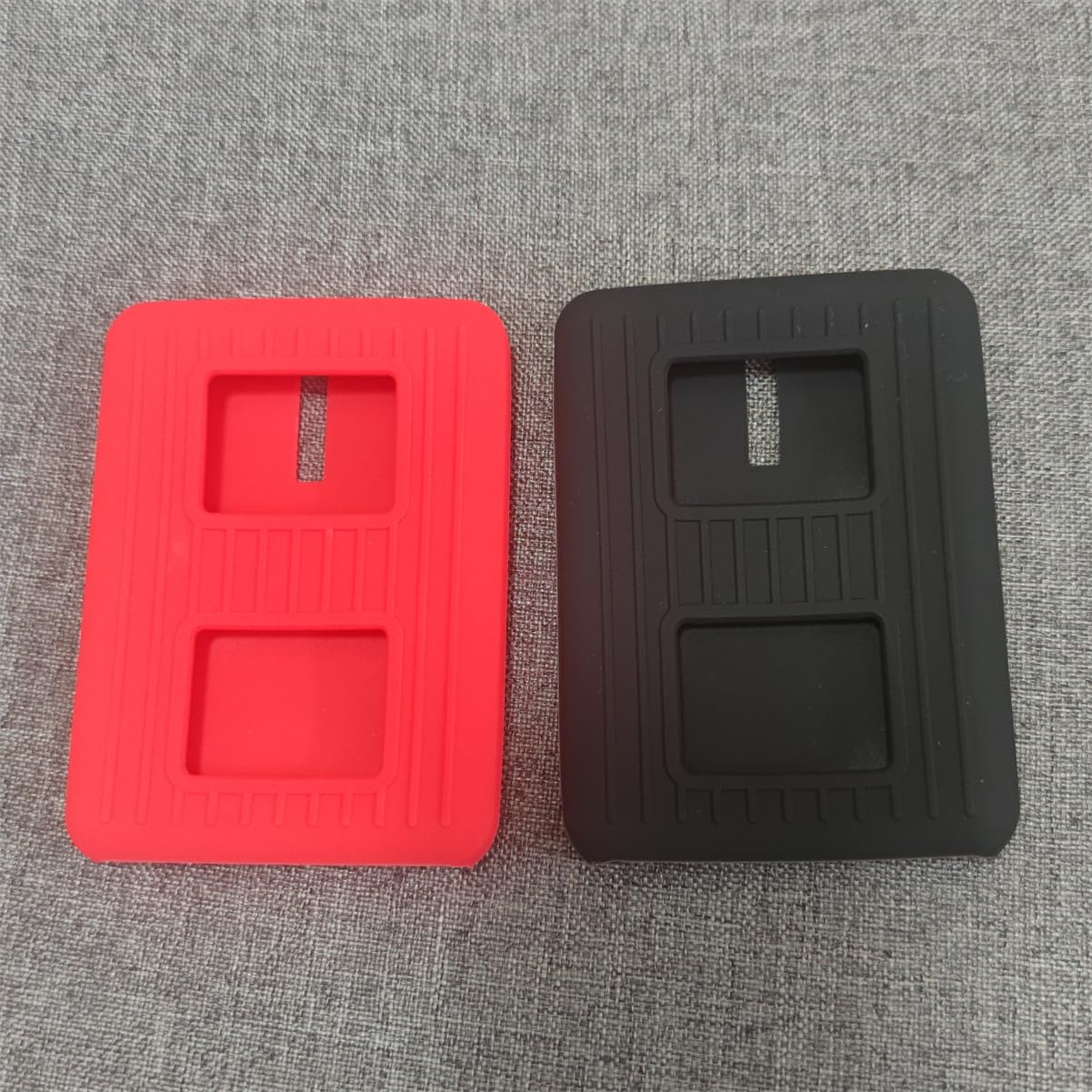 2 Pack Soft Silicone Protective Case Cover Sleeve Compatible with Toshiba Canvio Basics A5 1TB 2TB Portable External Hard Drive HDD, Shockproof dropproof Scratch Resistant Skin (Black+red)