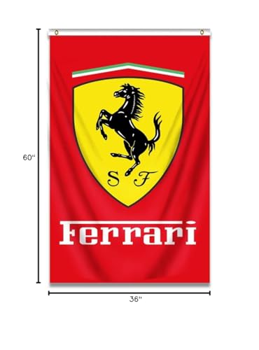 Kasflag Racing Flag Banner Vertical (3x5 Feet, Heavy Duty, Durable 150D Polyester) Brass Grommets Banner For Outdoor Room Man Cave/Garage