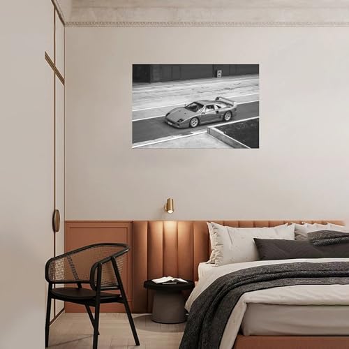 Car Poster Ferrari F40 Supercar Posters Racing Car Canvas Wall Art For Boy's Bedroom SuperCar Wall Decor Unframe-style 36x24inch(90x60cm)
