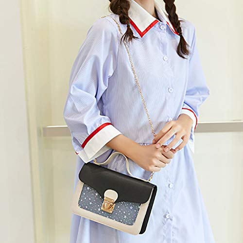 WANGPU Fashion Lady Shoulders Small Backpack Sequin Purse Mobile Phone Messenger Bag Shoulder Bags