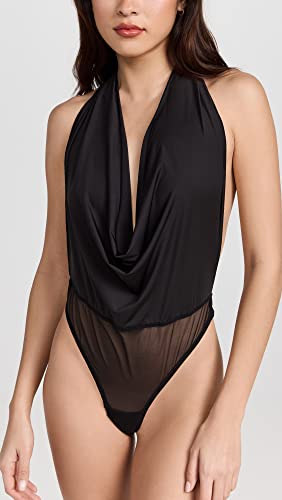 Bluebella Women's Ocean Soft Thong Bodysuit, Black, S