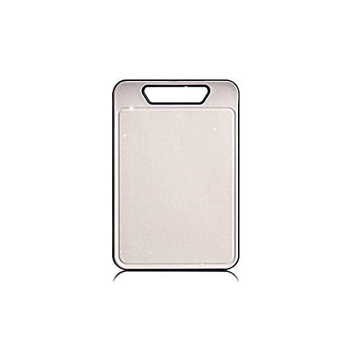 GULRUH Wood Cutting Boards for Kitchen, Cutting Board Kitchen Wheat Straw TPR Cutting Board Juice Trough Non-Slip Cutting Board BPA Free Dishwasher Safe Oil-Free and Durable Kitchen Tool (Color : Bei