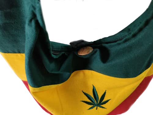Hippie Crossbody Cotton Bag Thai Top Zip Hobo Sling Bag Handmade Hipster Messenger Shoulder Bag