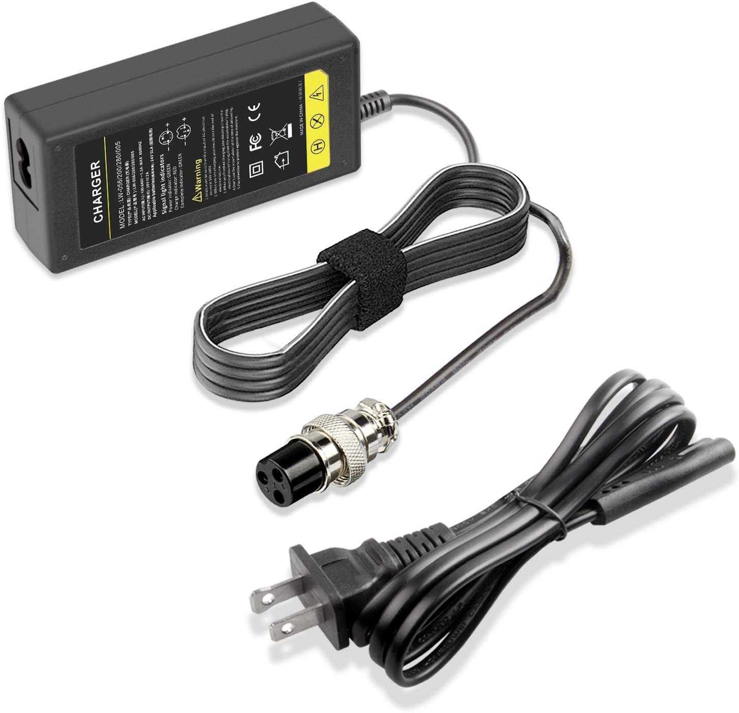 TREE.NB 24V 2A Electric Battery Charger for Mini Chopper Sunl City Express Razor CC2420 E100 E125 E150 E175 E200 E225S E300 E325S E500 MX350 PR200 Pocket Mod Rocket