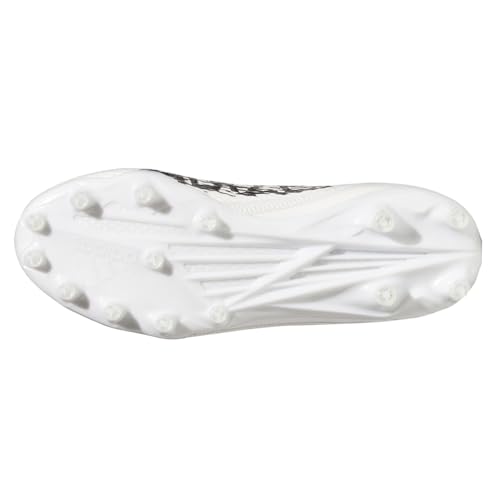 adidas Men's Adizero Scorch Football Shoe, White/Black/White, 10.5