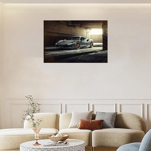 Car Poster Ferrari F40 Supercar Posters Racing Car Canvas Wall Art For Boy's Bedroom SuperCar Wall Decor Unframe-style 18x12inch(45x30cm)