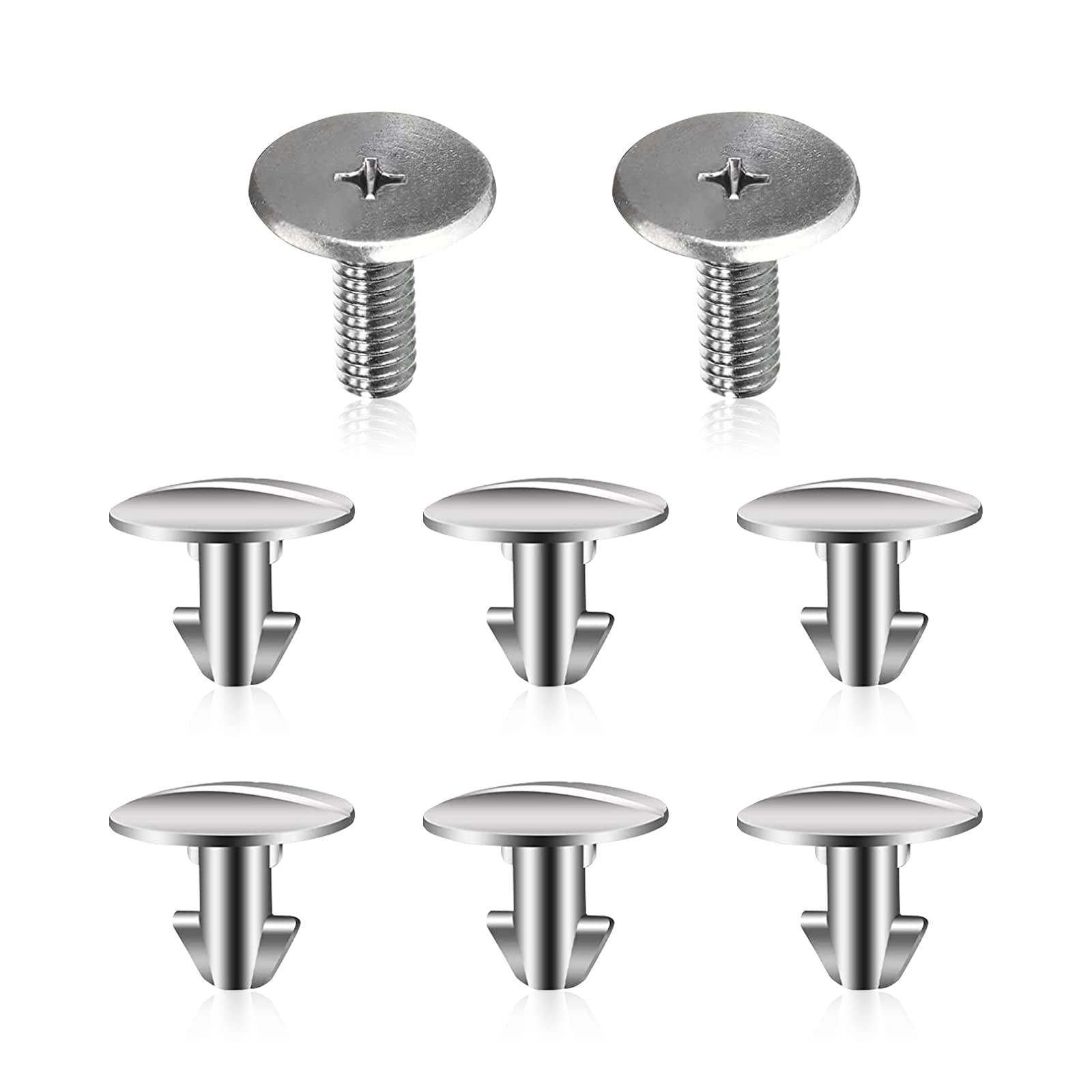 neynavy 8 PCS Lower Engine Cover Bolt Pin Screws, Radiator Engine Access Cover Pin, Lower Engine Cover Bolt Radiator Access Cilps, Suitable for Accord Civic CRV (Silver)