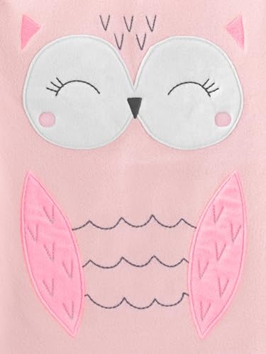 Simple Joys by Carter's Girls' Fleece Nightgowns, Pack of 2, Grey/Pink Owl, 6-7