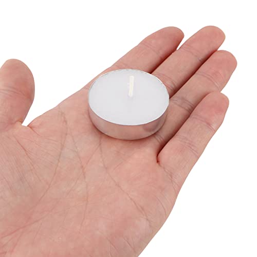 10pcs Tea Lights Candles Unscented Tealight Candle Smokeless Dripless Tea Candles for Wax Seal Stamp Kit, Shabbat, Weddings, Home Decorative, White