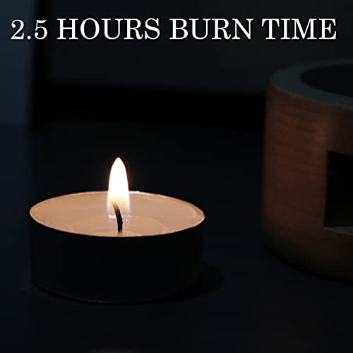 10pcs Tea Lights Candles Unscented Tealight Candle Smokeless Dripless Tea Candles for Wax Seal Stamp Kit, Shabbat, Weddings, Home Decorative, White