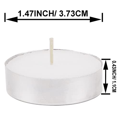 10pcs Tea Lights Candles Unscented Tealight Candle Smokeless Dripless Tea Candles for Wax Seal Stamp Kit, Shabbat, Weddings, Home Decorative, White