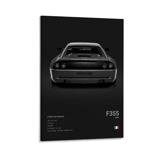 Car Poster Ferrari F40 Supercar Posters Racing Car Canvas Wall Art For Boy's Bedroom SuperCar Wall Decor Frame-style 16x24inch(40x60cm)