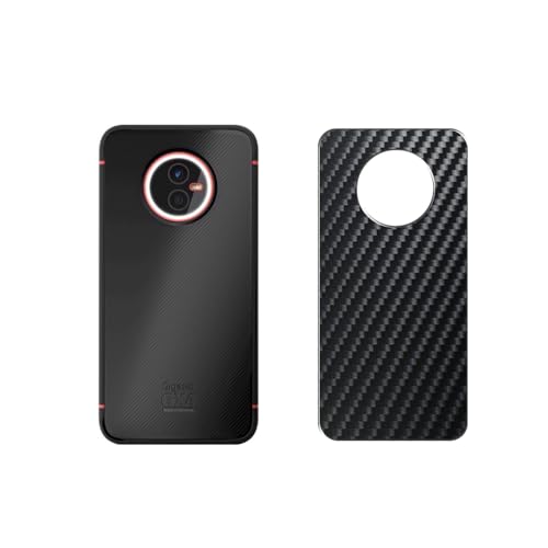 Puccy 2 Pack Back Protector Film, compatible with Gigaset GX4 Black Carbon Fiber Guard Cover Skin （ Not Tempered Glass Front Screen Protectors ）