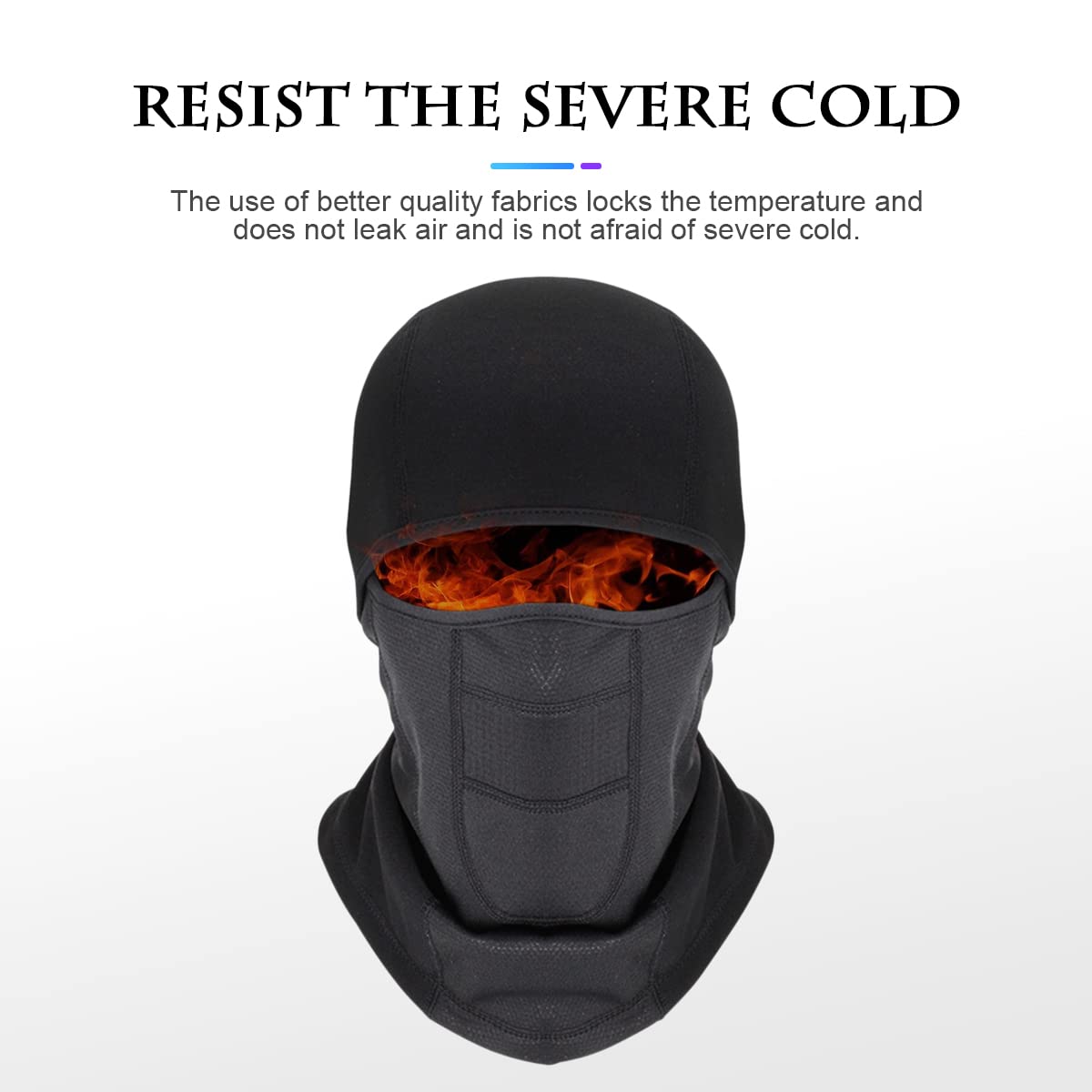 Balaclava Ski Mask, Face Full Coverage Mask for Men Women, Cold Weather Wind Sun UV Rays Dust Protection for Skiing, Snowboarding, Cycling, Hiking, Outdoor Activities, Car Accessories Black