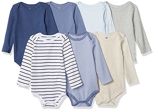 Hudson Baby baby boys Cotton Long-sleeve Bodysuits T Shirt Set, Boy Basic, 12-18 Months US