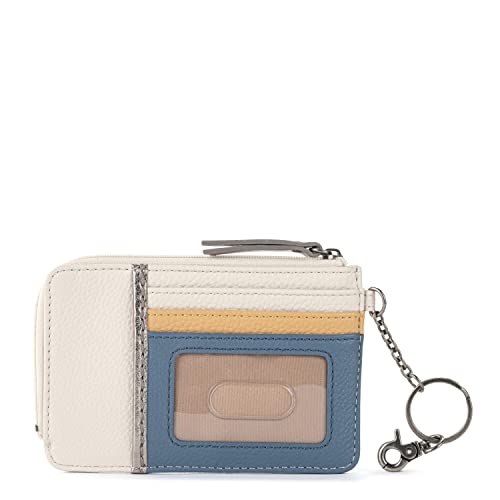 the sak Women's Iris Card Wallet in Leather, Coastal Block, One Size