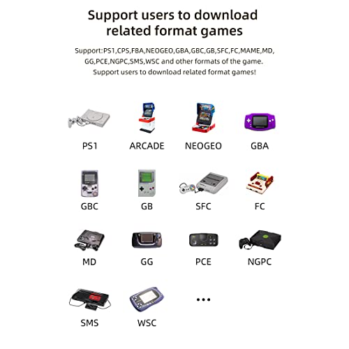 FABB RG35XX Handheld Console, 64+128G Game Console with 8000 Games, 3.5-Inch Cortex-A9 System Console, for Kids and Adults (Transparent Purple)