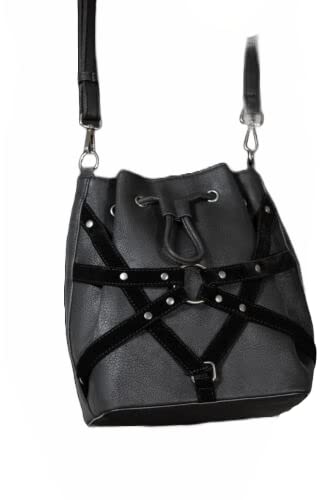 Killstar Faye Realm Bag Gothic O-Ring Grunge Punk Drawstring Studded
