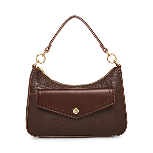 Anne Klein Womens Anne Klein W/ shoulder bag w pouch, Espresso/Espresso/Milk Choc-drk Choc, One Size US