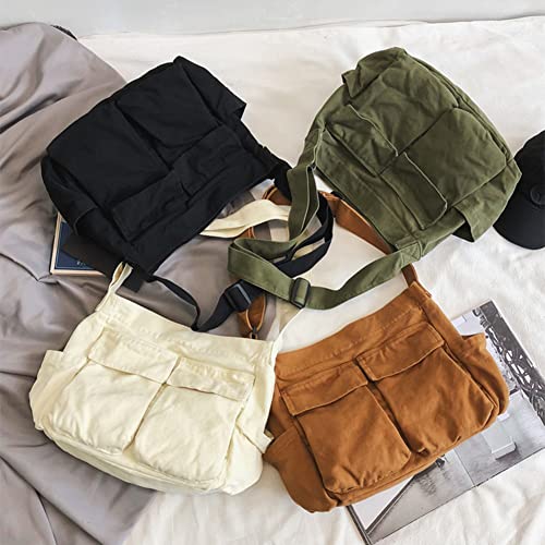 Hobo Bag Women Canvas Messenger Bag Large Satchel Bag College Bag Crossbody Bag Shoulder Tote Handbag 2023