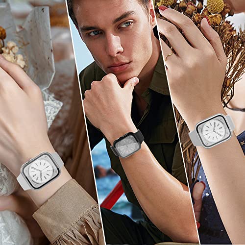 Cover for Apple Watch Series 8/Series 7 45mm, 4-Pack Screen Protector Case Replacement Protective Face Cover for iWatch Series 8/Series 7 45mm Women
