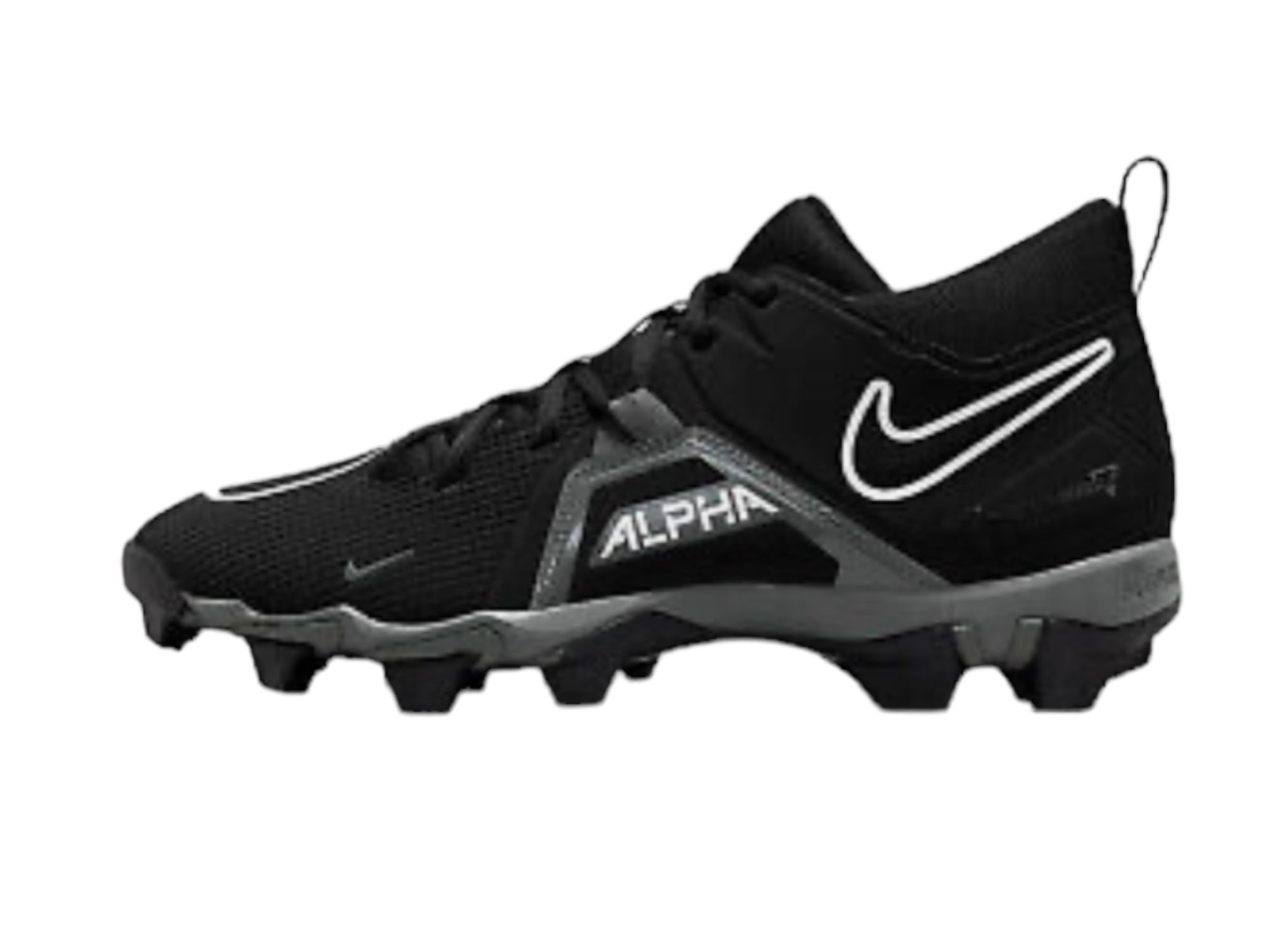 Nike Alpha Menace 3 Shark Men's Football Cleat (us_Footwear_Size_System, Adult, Men, Numeric, Medium, Numeric_12), Black/Iron Grey/White
