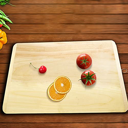 GULRUH Wood Cutting Boards for Kitchen, Thick Wooden Cutting Board for Kitchen, with Handle, Durable and Simple to Clean, can Cut Fruit, Meat