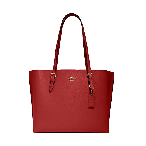 COACH Women's Leather Mollie Tote (Red Apple)